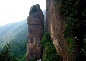 Photo, Image & Picture of Mingyue Gorge Cliff Plank Path Sichuan